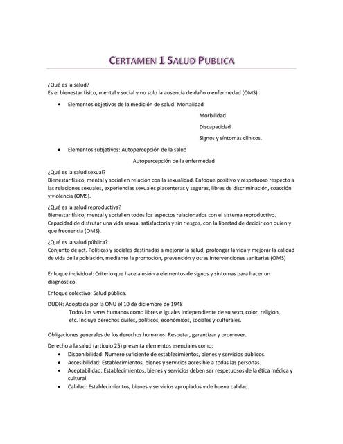 SALUD PUBLICA 1 | Francisca | uDocz
