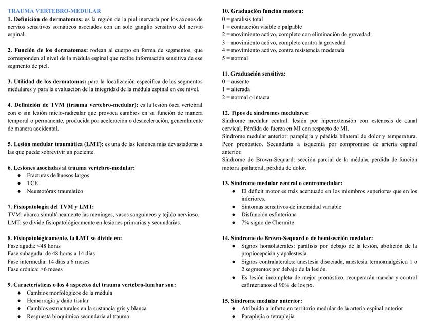 Trauma vertebro medular | Luis Alejandro | uDocz