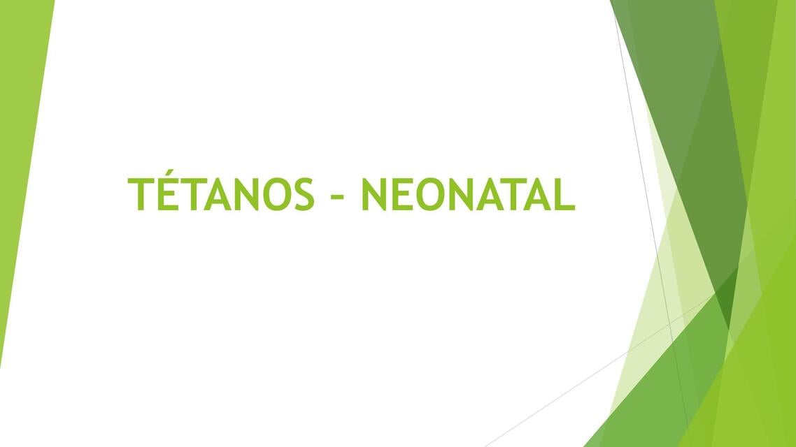 Tetanos Neonatal | Rocio Belen Aban Flores | uDocz