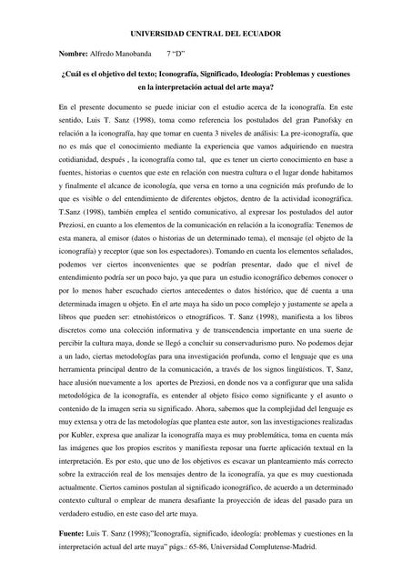 Análisis iconográfico | alfredo manobanda | uDocz