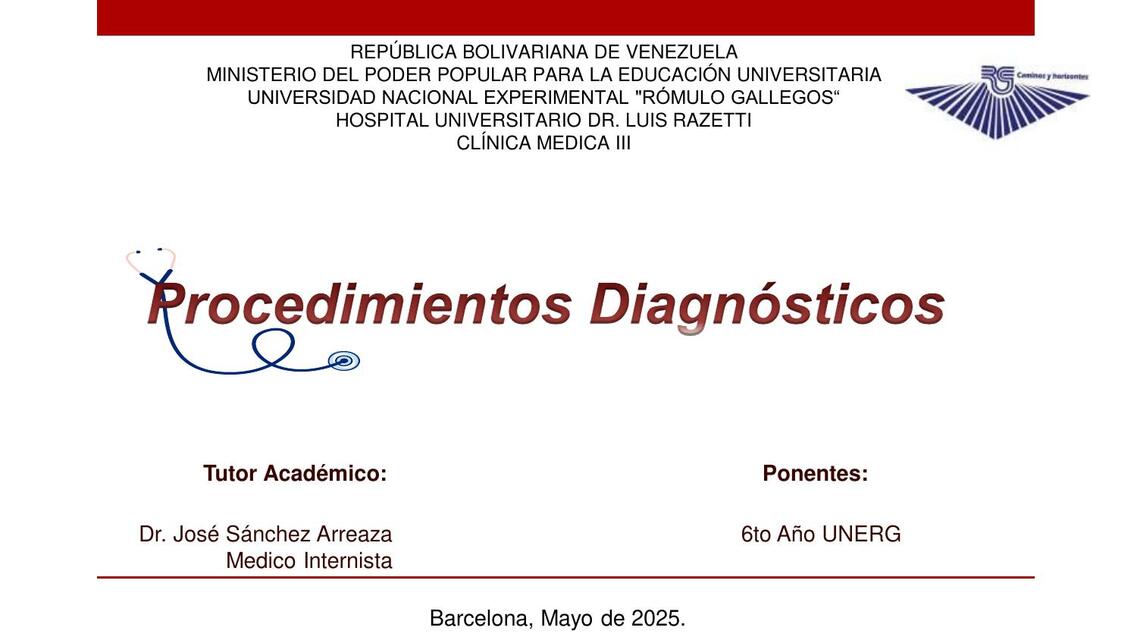 PROCEDIMIENTOS DIAGNOSTICOS MEDICINA INTERNA III C | Alfonso | uDocz