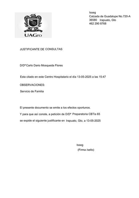 justificante medico 1 | MARIA | uDocz