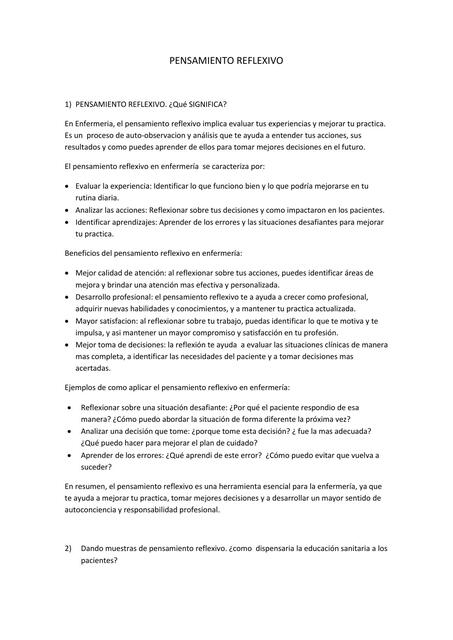 PENSAMIENTO REFLEXIVO | Miguel | uDocz