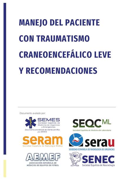 Manejo del paciente con TCE leve y recomendaciones | Cris Ñacata | uDocz