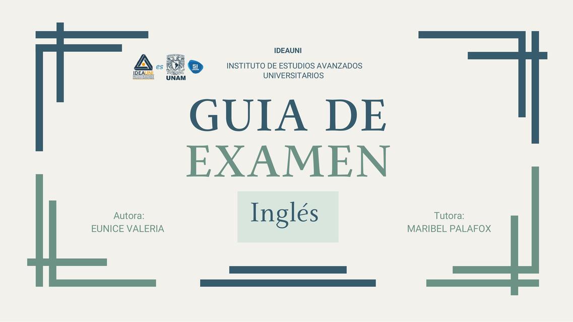 guia de examen ingles ordinario 1 | Valeria | uDocz