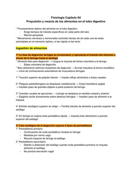 Fisiología Capítulo 64 | Gustavo | uDocz