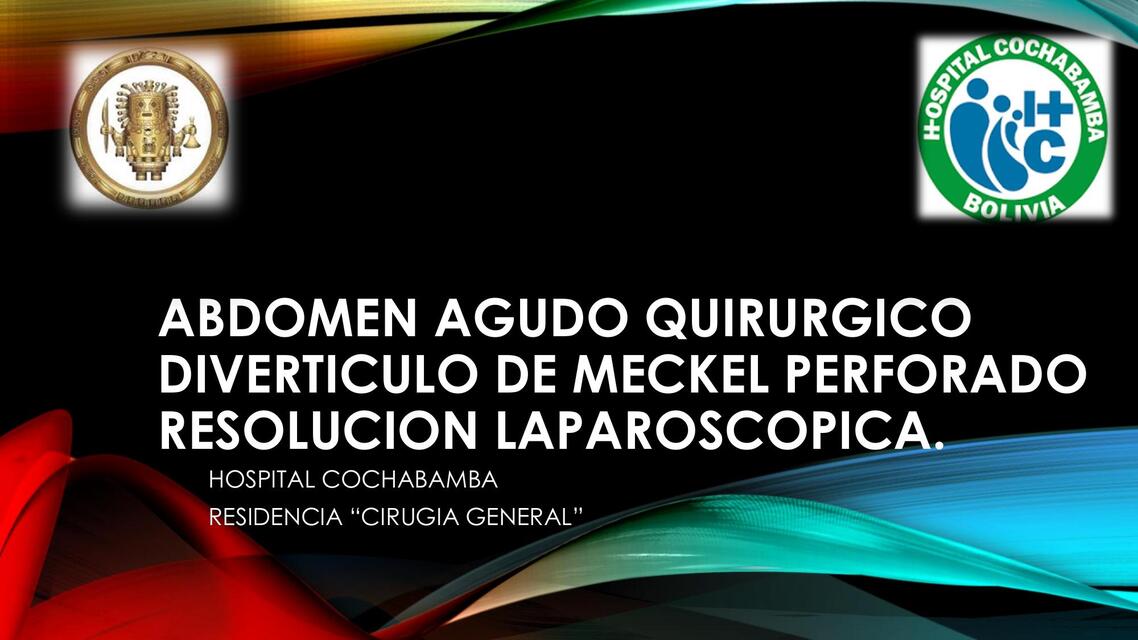 Abdomen agudo quirurgico diverticulo de Meckel perforado resolución ...