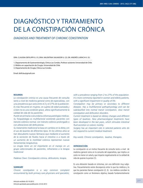 Diagnóstico y tratamiento de la constipación crónica | Jose Manuel ...