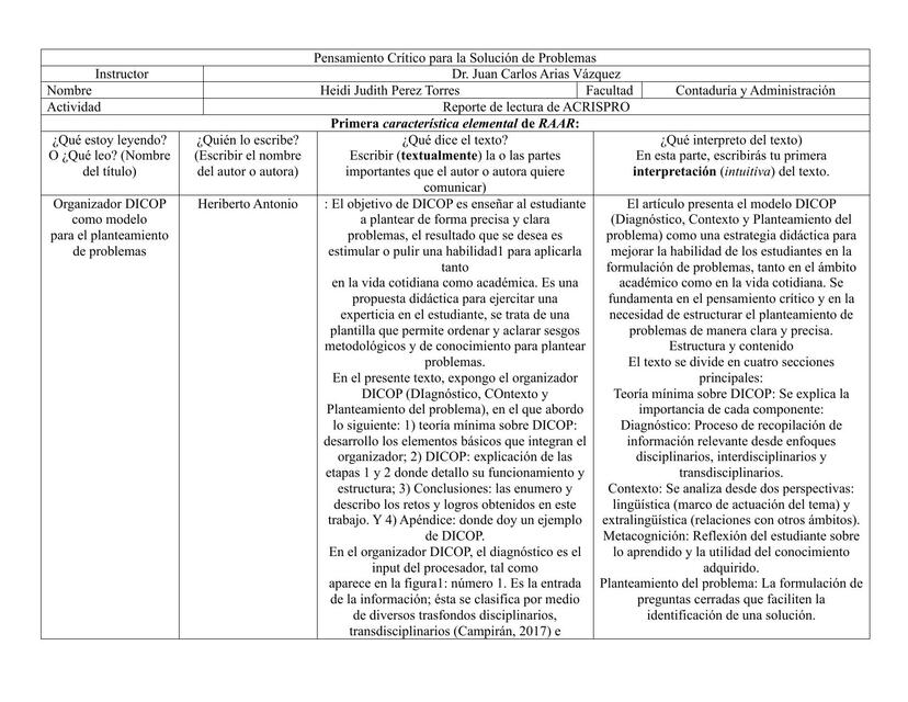 Plantilla 2 Reprote Evidencia de lectura JC Arias | pikachu gamer | uDocz