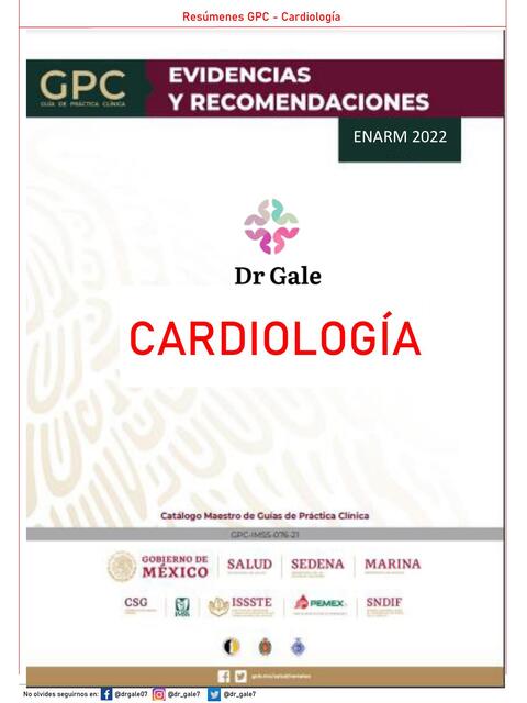 Flashcards de Cardiologia Dr. Gale | Por DR. PEDRO EMILIO | uDocz