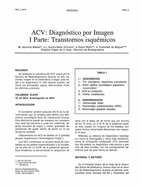ACV | Estudiante Medicina | uDocz