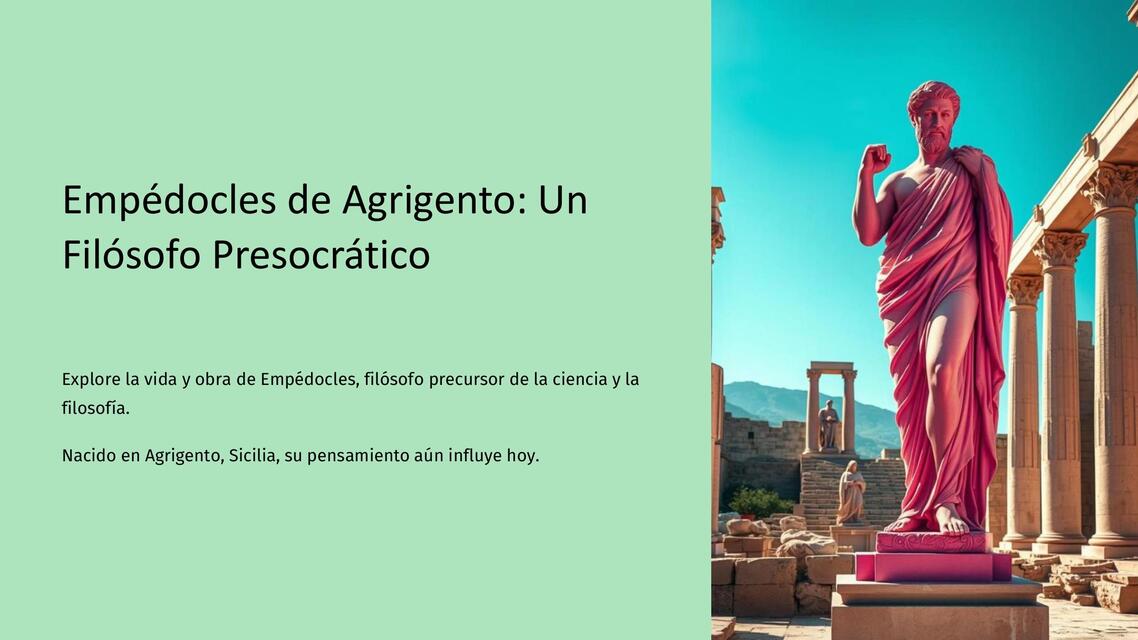 Flashcards de Empedocles de Agrigento Un Filosofo Presocratico | Por ...