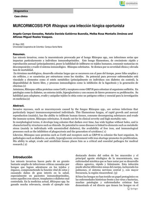 Biogenetica hongo RHIZOPUS Final 1 | Natalia | uDocz