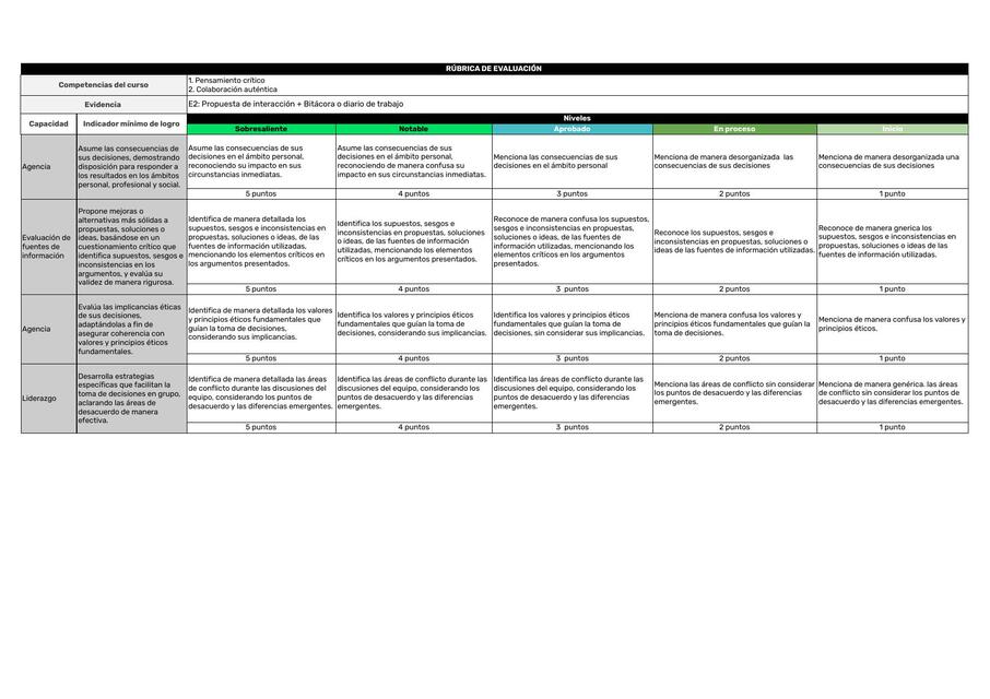 RÚBRICA UCAL E2 FILOSOFÍA Y CRÍTICA DE LA FICCIÓN | Carlos Daniel | uDocz