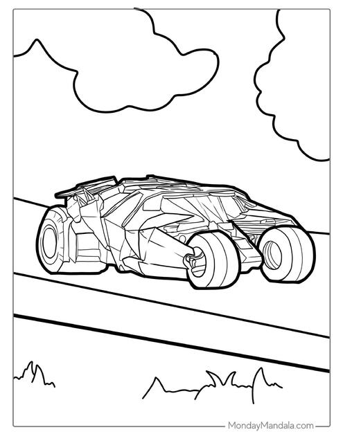 Dark Knight Batmobile Coloring Sheet | karimedsnotes | uDocz