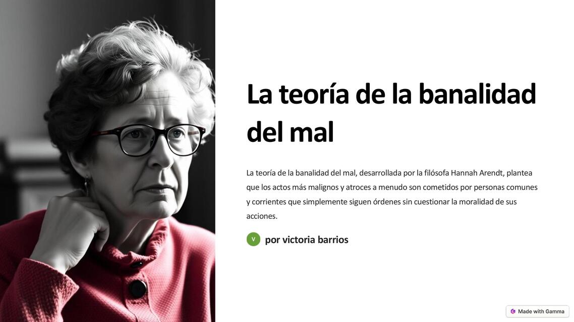 La teoria de la banalidad del mal | victoria | uDocz