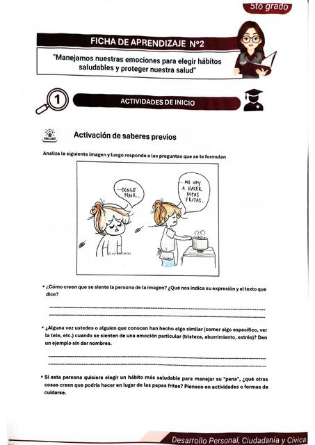 FICHA 2 DPCC 5TO | Luz | uDocz