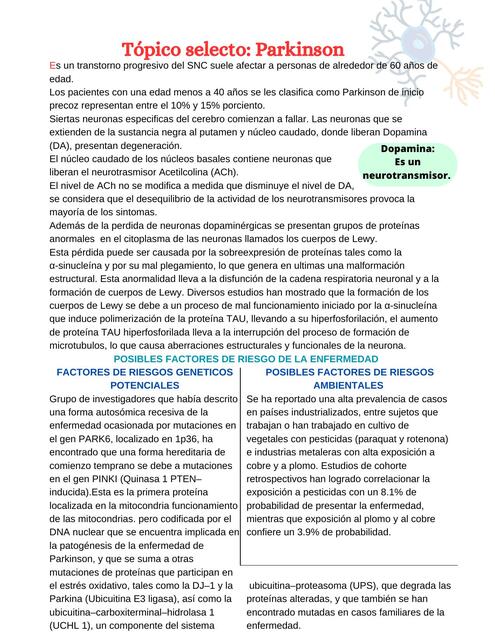 Tópico selecto Parkinson 1 | Li | uDocz