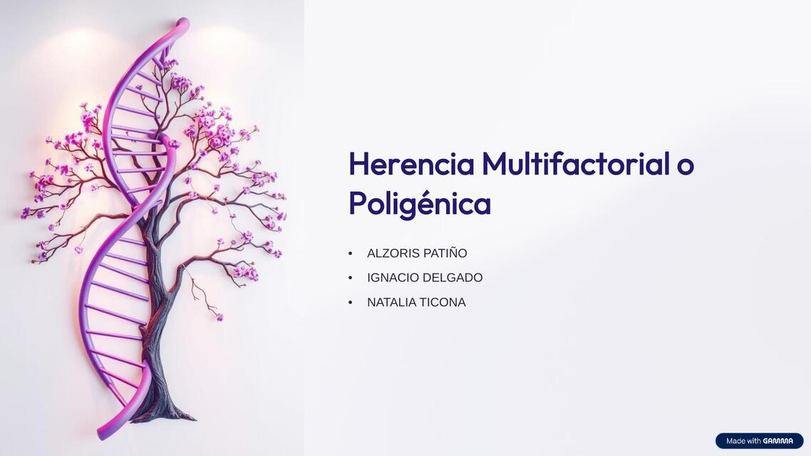 Herencia Multifactorial o Poligenica | Alejandra Natalia Ticona Otalora | uDocz