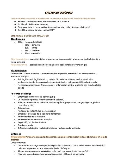 Embarazo ectópico | Fátima Garrido | uDocz