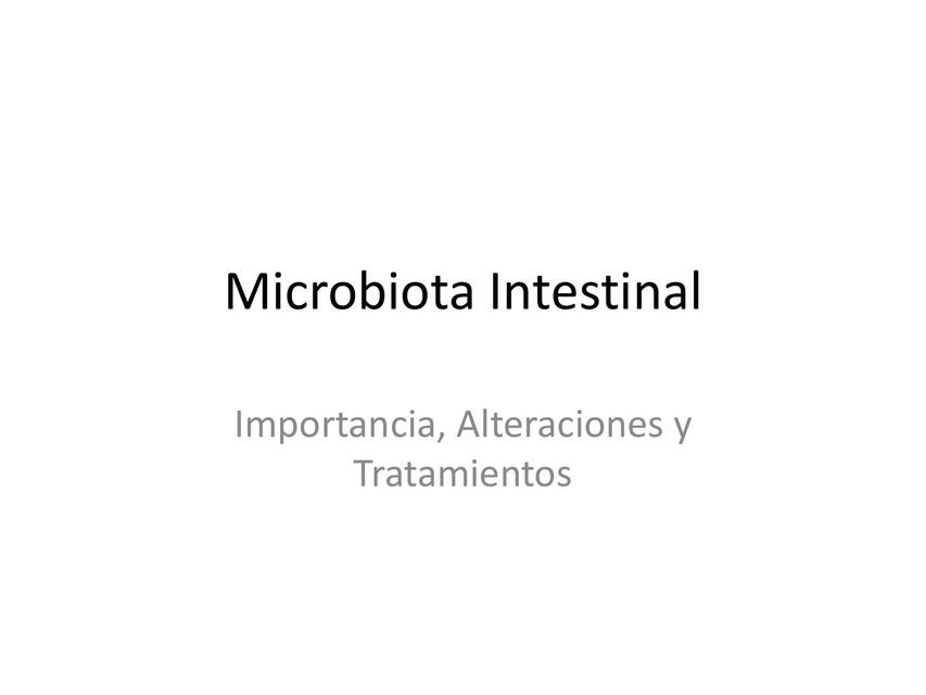 Microbiota Intestinal Completa | Juan David | uDocz