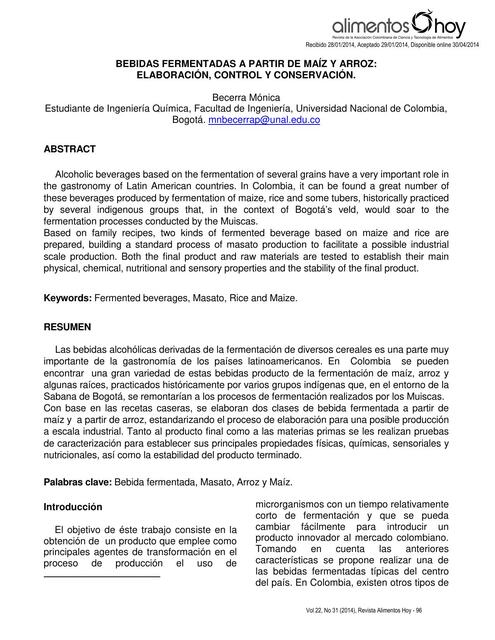 16 Bebidas fermentadas a partir de maíz y arroz El | Sebaz | uDocz
