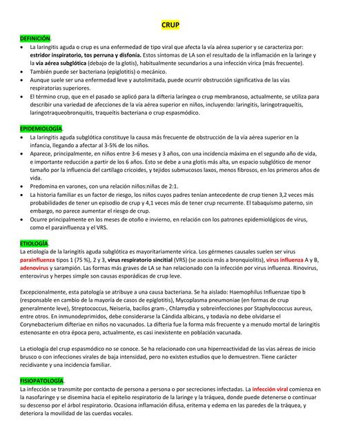 Laringitis aguda o Crup | uDocz creators | uDocz