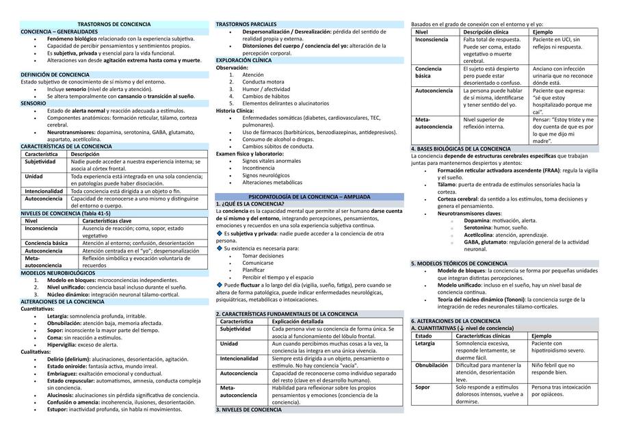 2 TRANSTORNOS DE CONCIENCIA | foranea_medstudent | uDocz