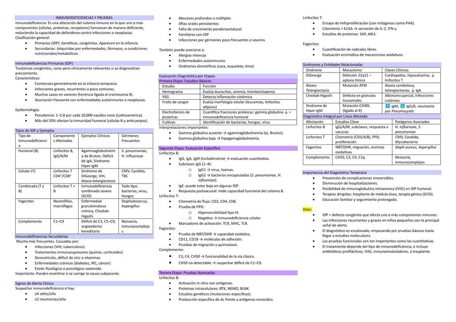 9 Inmunodeficiencia pruebas diagnosticas | foranea_medstudent | uDocz