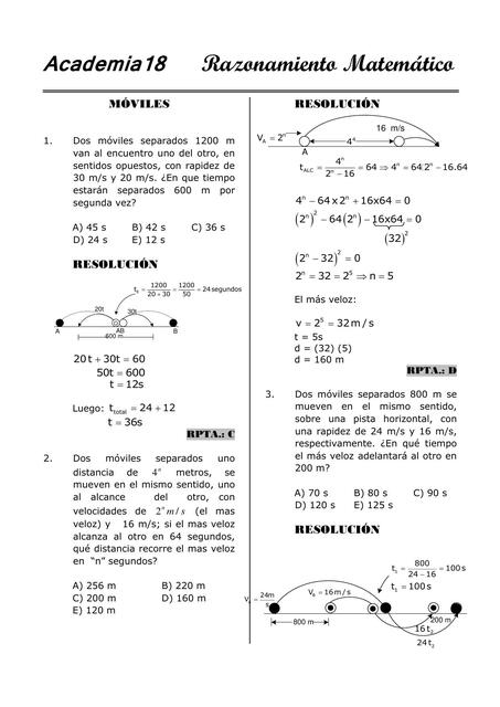 Razonamiento matemático: Móviles | Billie | uDocz