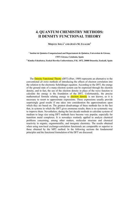 4 QUANTUM CHEMISTRY METHODS II DENSITY F | José Gilberto Chapa ...
