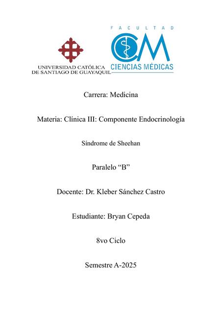 Sindrome de aheehan | Bryan Cepeda | uDocz