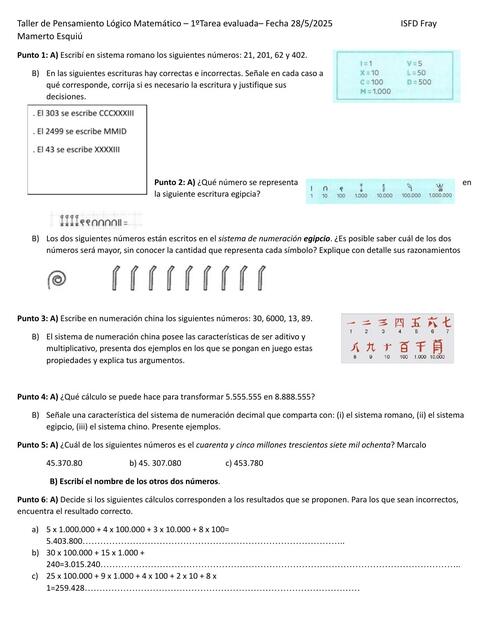 1 Tarea evaluada numeraci n docx | Maii | uDocz