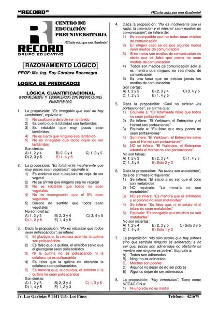 sesión 11 logica cuantificacional | sawa | uDocz