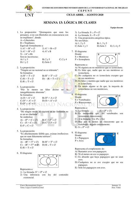 Semana 13 LÓGICA DE CLASES | sawa | uDocz