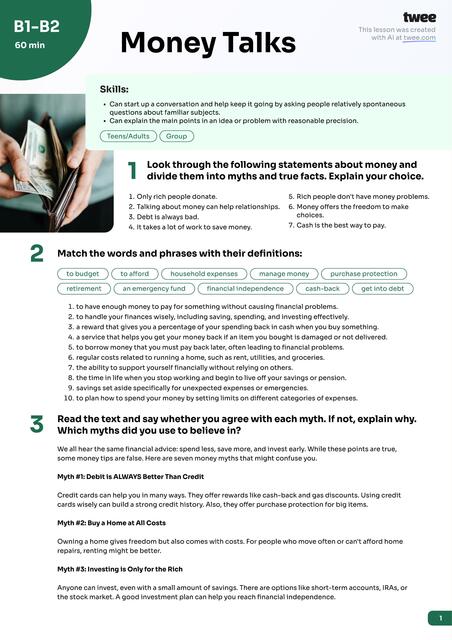 money talks b1 b2 | Kitty | uDocz