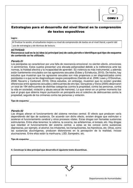 Guía2 Estrategias del nivel literal en comprensión de textos ...