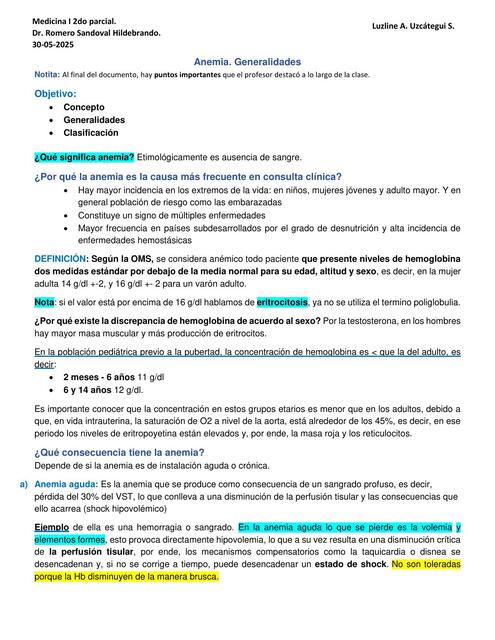 Anemia generalidades 30 05 | Jose | uDocz