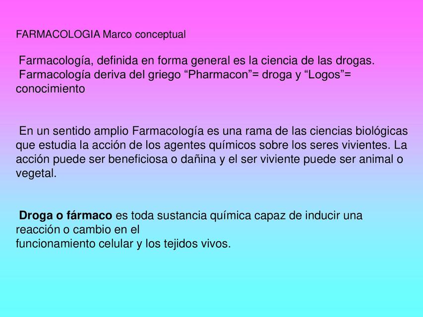 farmaco primera clase | lisset | uDocz