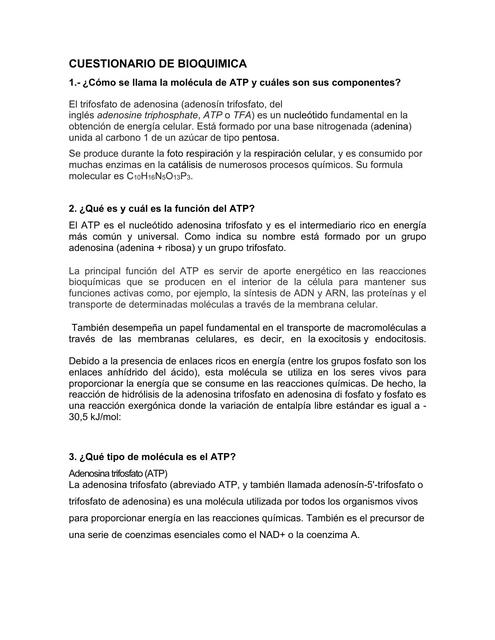 CUESTIONARIO ATP BIOQUIMICA | Sergio Garcia Guerrero | uDocz