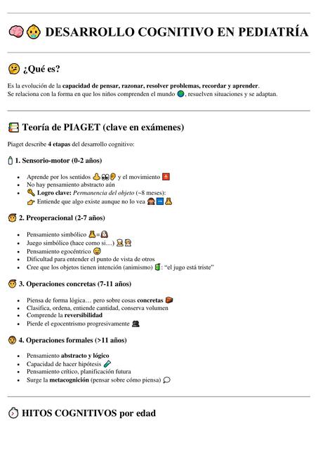 DESARROLLO COGNITIVO EN PEDIATRÍA | Celeste Codutti | uDocz