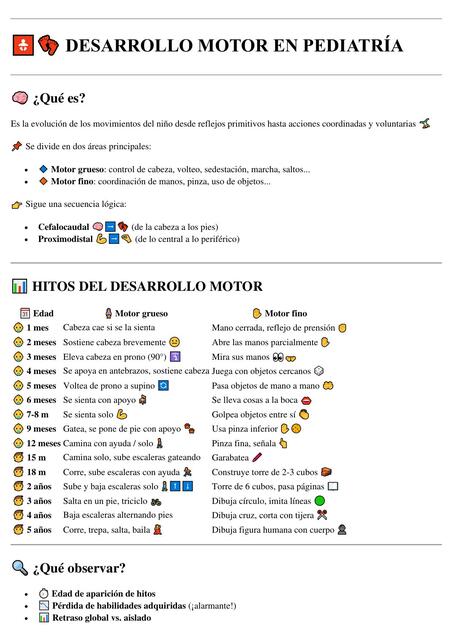 DESARROLLO MOTOR EN PEDIATRÍA | Celeste Codutti | uDocz