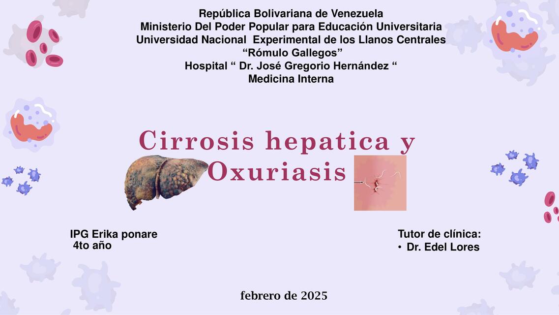 cirrosis y oxuriasis | Alejandro | uDocz