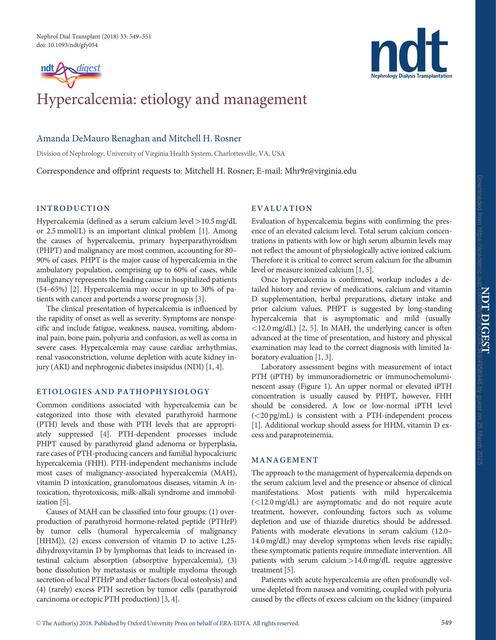 Hipercalcemia DeMauro | Lucia Cardenas | uDocz