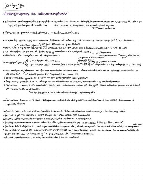 Antagonistas de colinorreceptores | Keily Juárez | uDocz