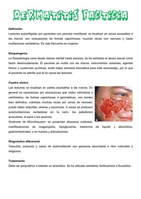 DERMATITIS FACTICIA | apun.tesmedicina | uDocz
