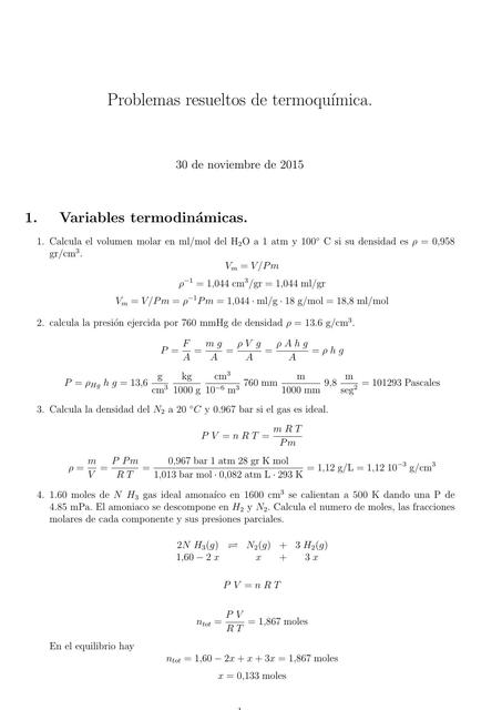Colección de problemas resueltos de Termoquímica | Rvinsh Shcn | uDocz