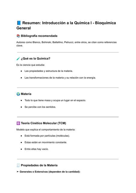 Resumen Bioquímica 1 | Magali | uDocz