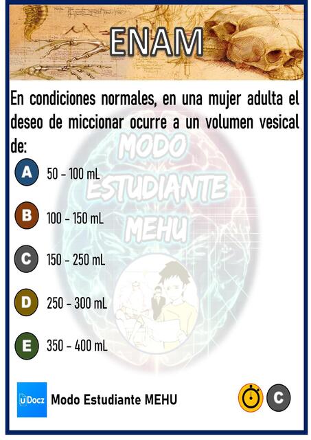 Volumen vesical | Modo Estudiante MEHU | uDocz