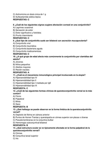 OFTALMOLOGIA CUESTIONARIO 10 | Doctor_teco | uDocz